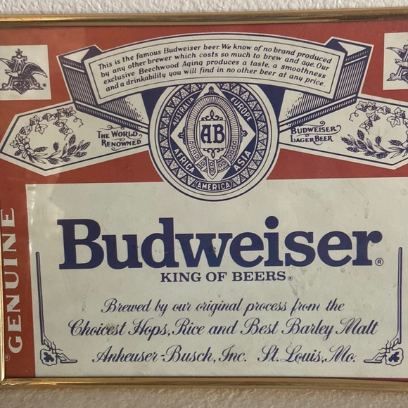 Budweiser | Wall Decor | Vintage Budweiser Bar Sign | Poshmark